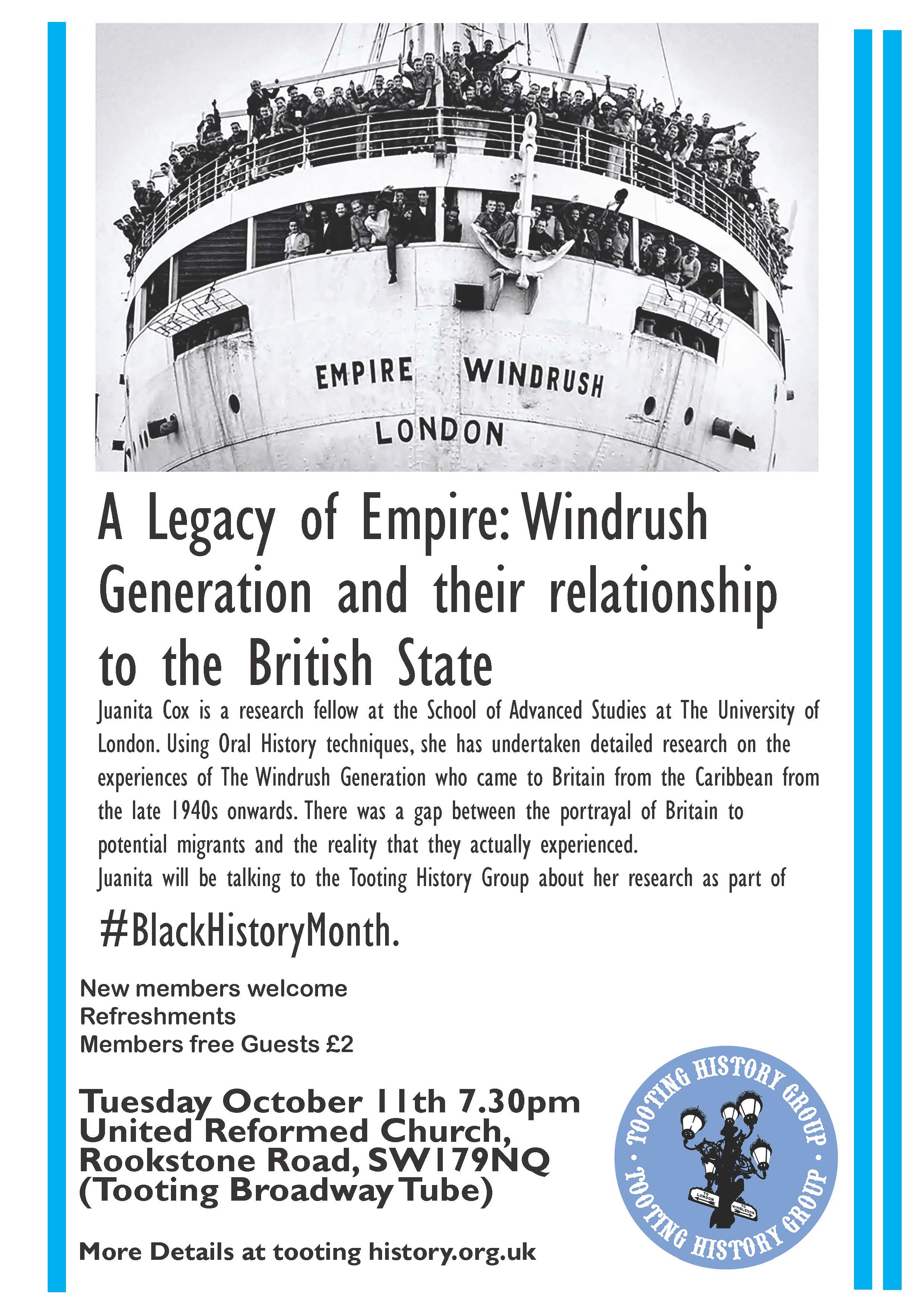A Legacy of Empire: The Windrush Generation and their relationship to ...